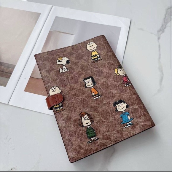 Coach | Office | Nwt Coach X Peanuts Canvas And Leather Notebook | Poshmark